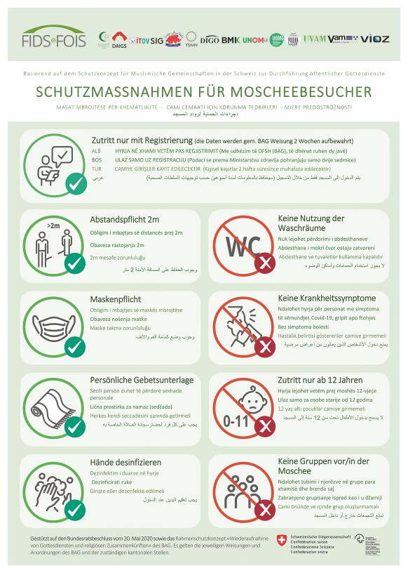 Schutzkonzept für die Öffnung der Moscheen ab dem 28. Mai ist jetzt ...